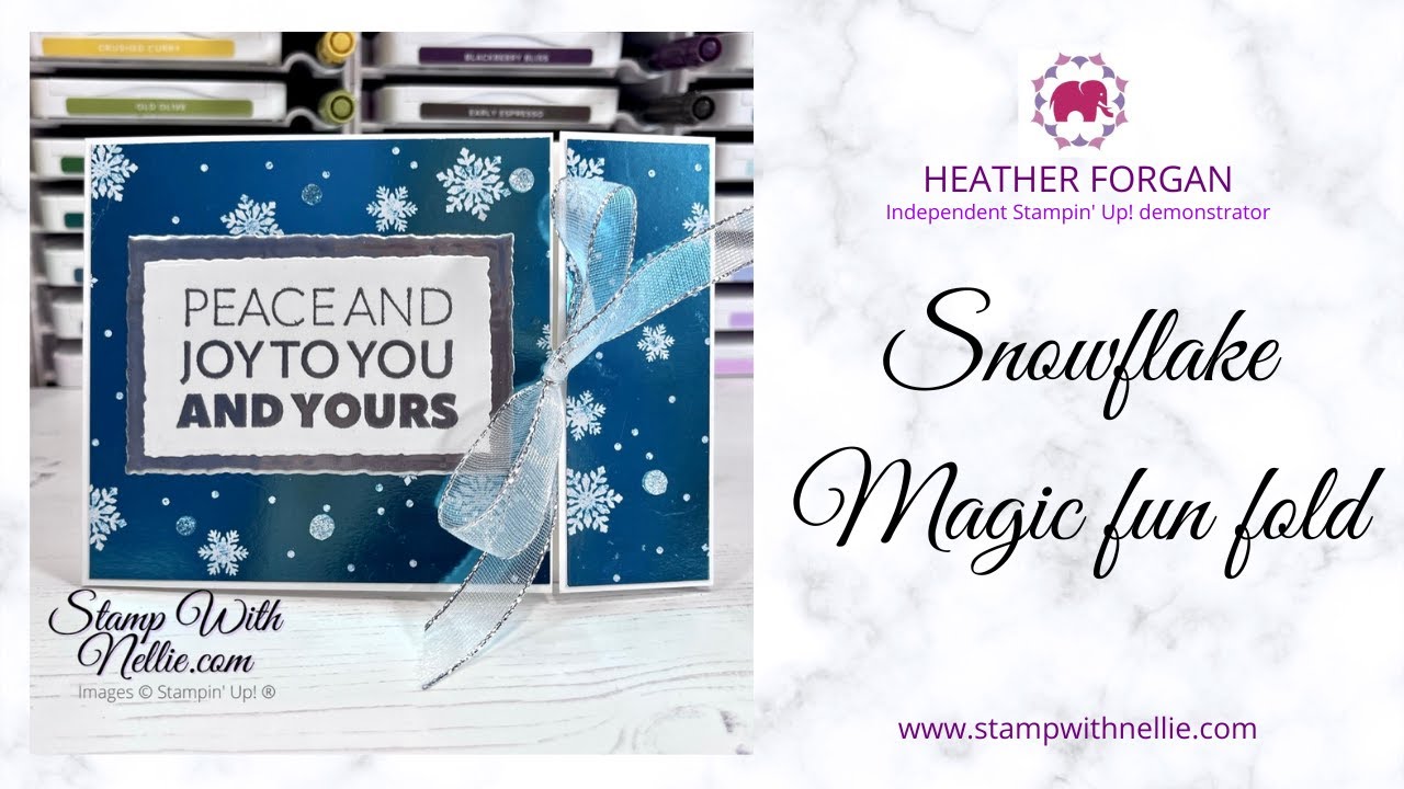 How to make a landscape offset gatefold card with Snowflake Magic ...