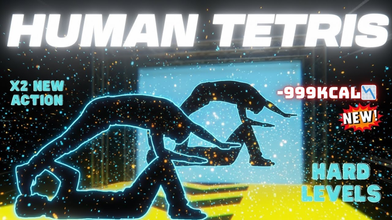 HUMAN TETRIS HARD LEVEL Immersive Interactive Warm Up - 2 Players - YouTube