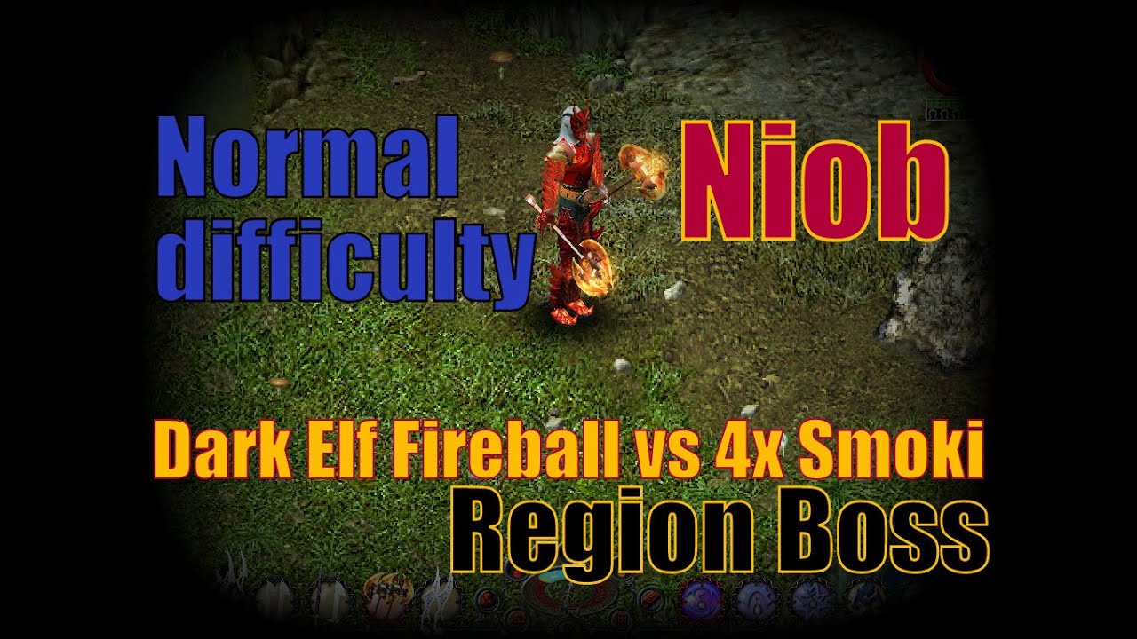 Sacred Gold - Dark Elf 216lvl Fireball vs 4xSmoki region boss - DE na ...