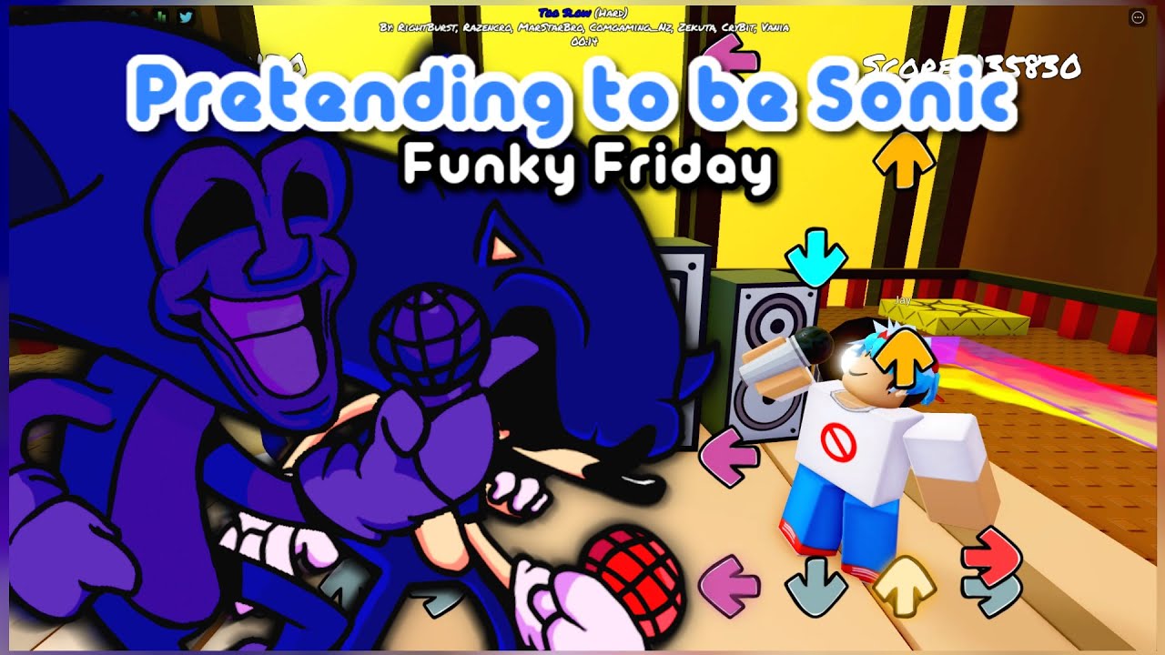 Pretending to be Sonic in Funky Friday - YouTube
