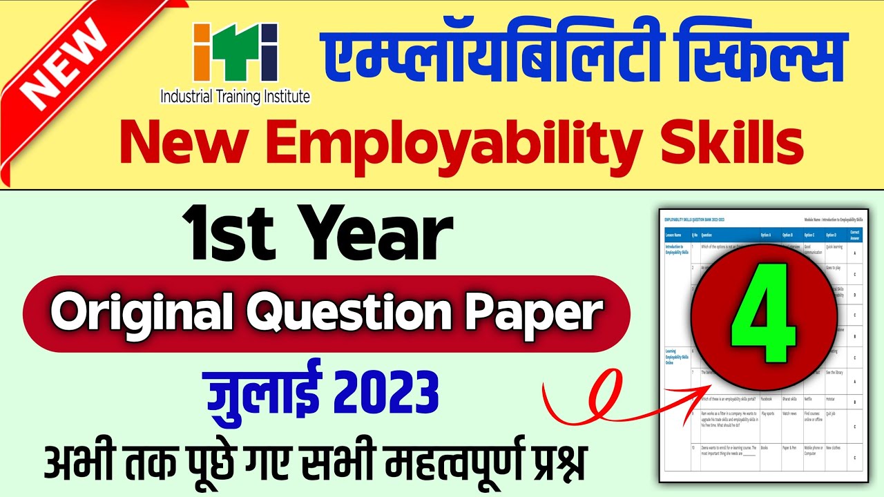 Employability Skills ITI 1st Year | ITI 1st Year Employability Skills ...