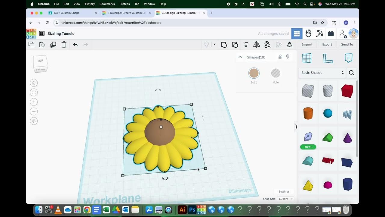 Tinkercad Custom Shape - YouTube