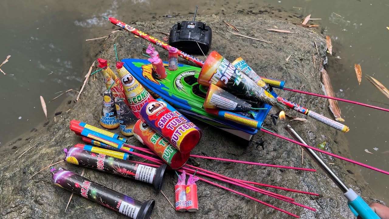 NYUMET MERCON ROKET, MAGIC BALL, AIR MANCUR DENGAN KAPAL REMOT!!! SERU ...