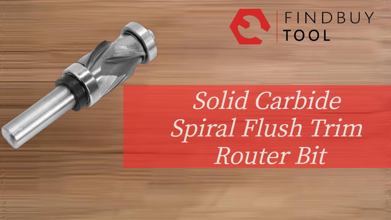 Solid Carbide Spiral Flush Trim Router Bit With Double Bearing - YouTube