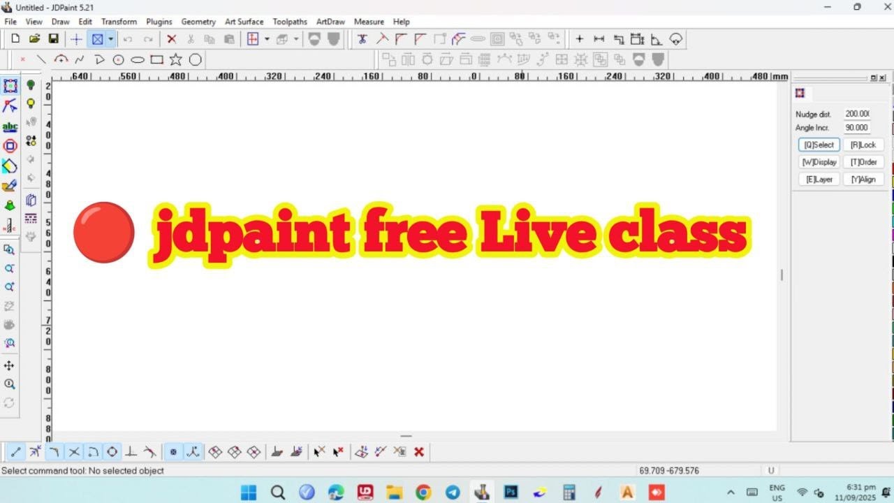 JDpaint free live Class - YouTube