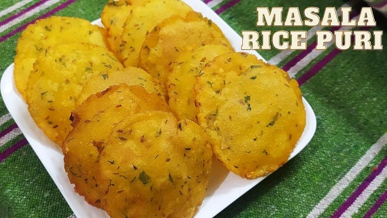 मसाला राइस पूरी|How To Make Masala Rice Puri Recipe In Hindi|Tea Time ...