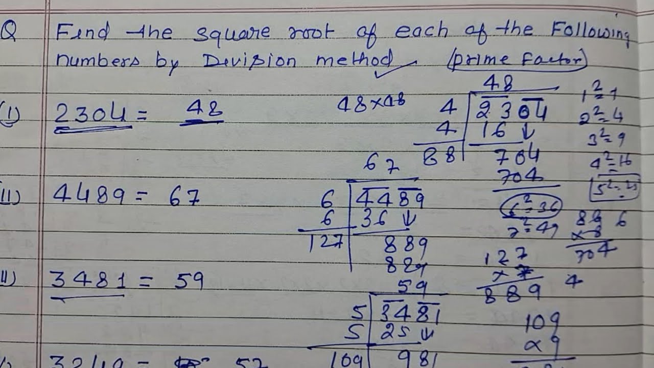 Find the square root by division method - YouTube