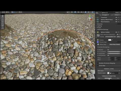 Object-Terrain blending with Tessellation for Unity Asset InTerra - YouTube