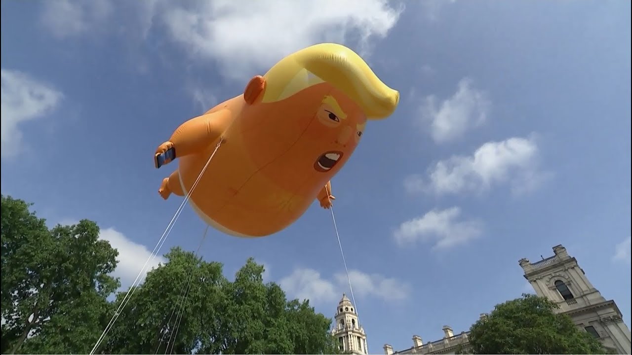 The Trump baby inflatable is back (UK) - ITV London News - 31st May ...