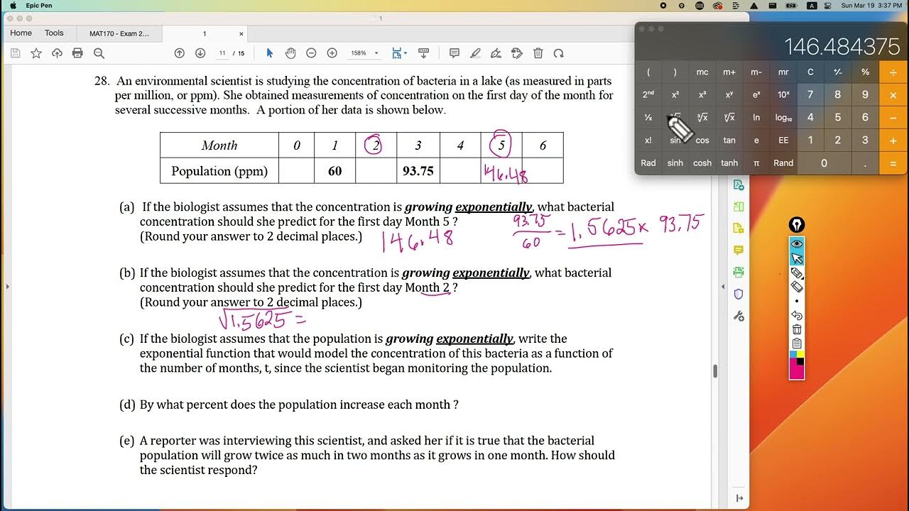 MAT170 Exam#2 Review Q28 - YouTube