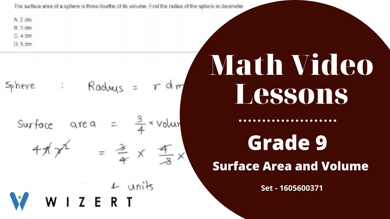 Math Word Problems for 9th Grade - Grade 9 Mathematics Surface Area and ...