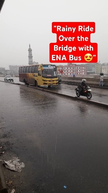 "Rainy Ride Over the Bridge with ENA Bus 😍" #ENABus #AestheticShorts ...