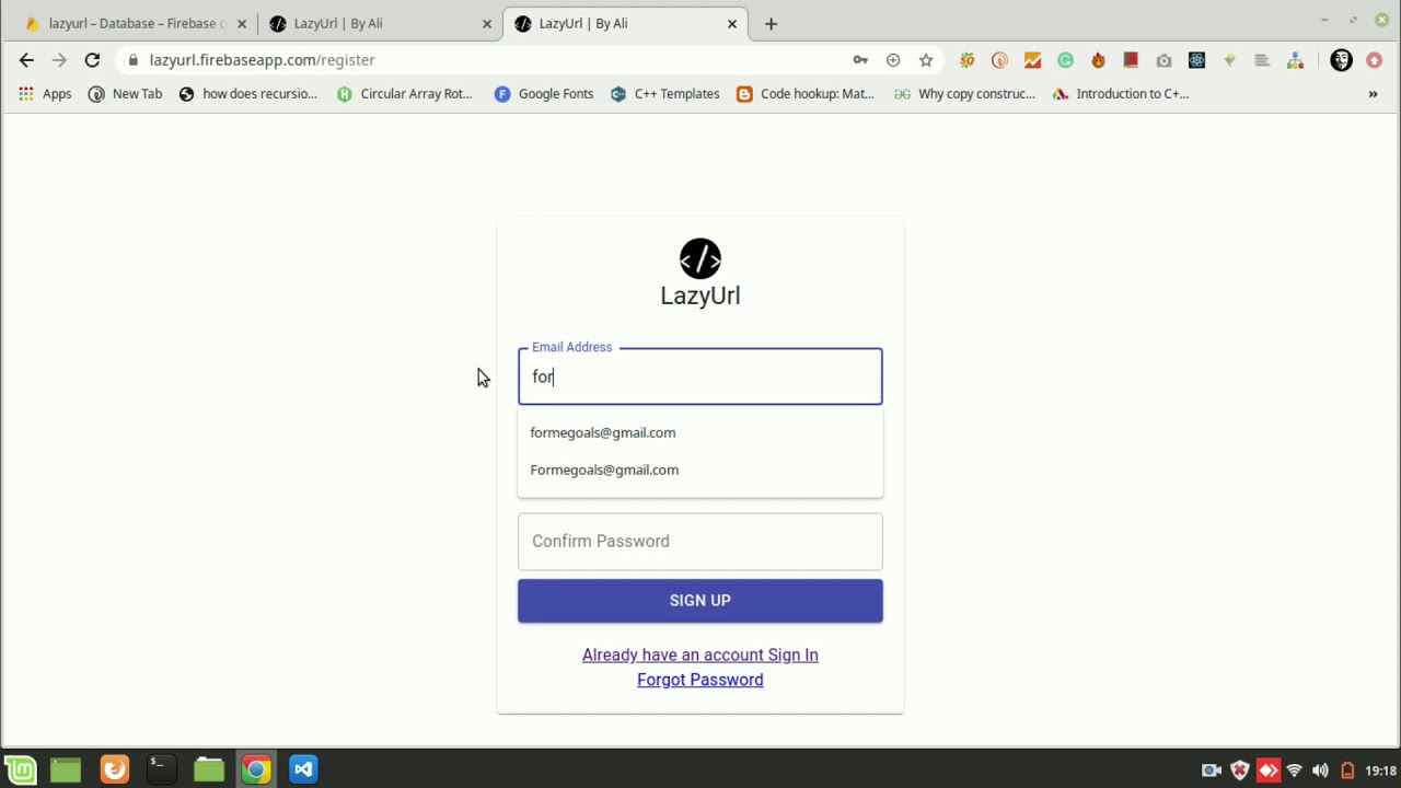 How To Create Your Own Url Shortner Using React And Firebase Within 20mins Youtube