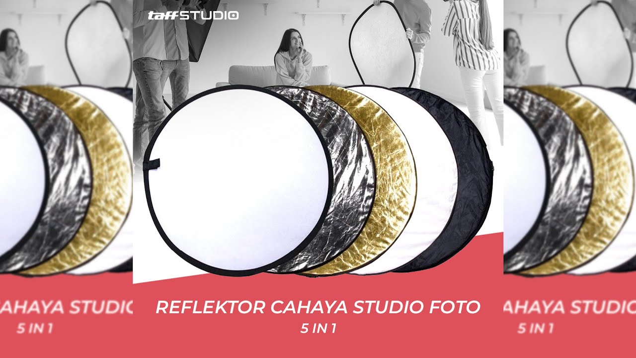 TaffSTUDIO Reflektor Cahaya Fotografi Studio 5in1 Diffuser 58cm ...