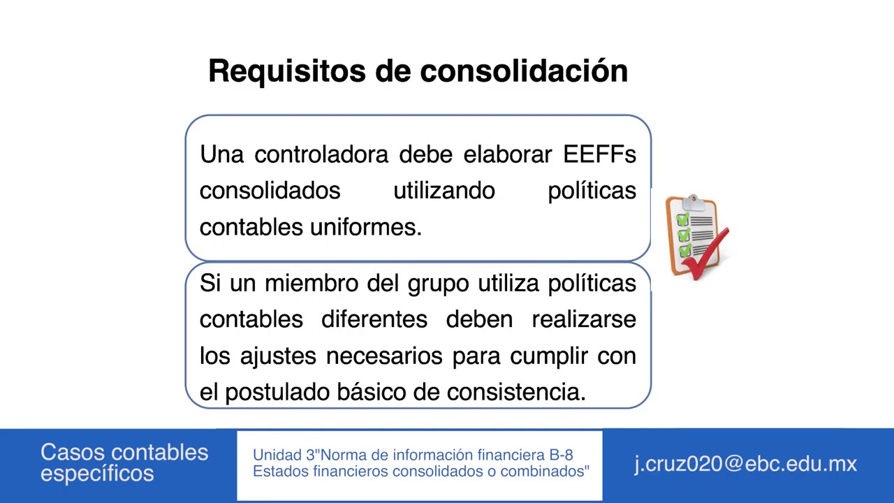 Estados Financieros consolidados y combinados NIF B-8 - YouTube