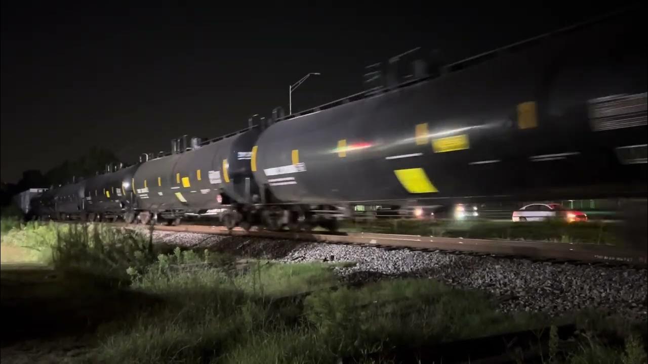 UP 6892 NB New Paint Scheme With BNSF Power Leads Manifest DPU Mid GEVO 7-30-24 Magnolia,Tx ...