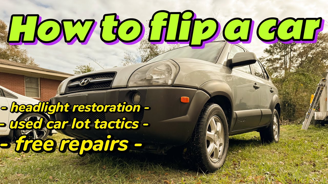 How to FLIP a car. NO MONEY SPENT! free repairs and headlight ...