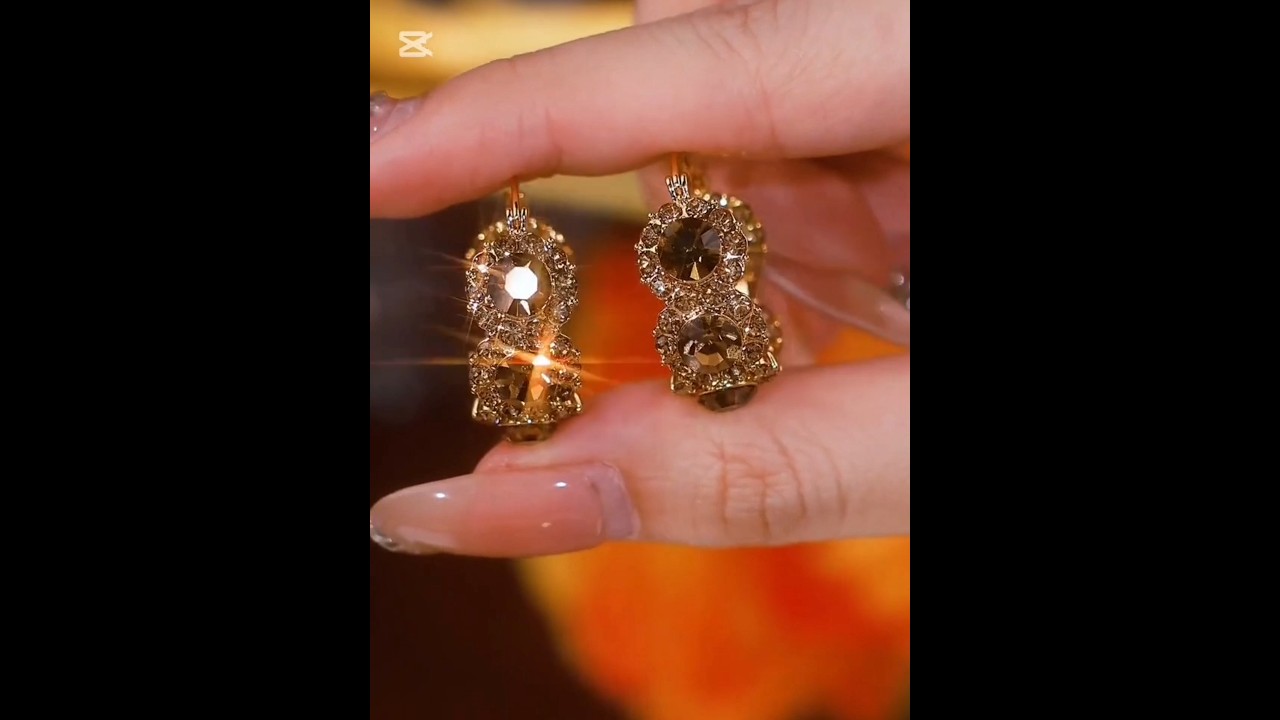 Crystal loops earrings, diamond earrings #trendingearrings #bestearrings #jewelry # ...