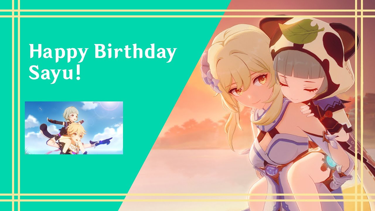 Genshin Impact: Sayu's Birthday Showcase - YouTube