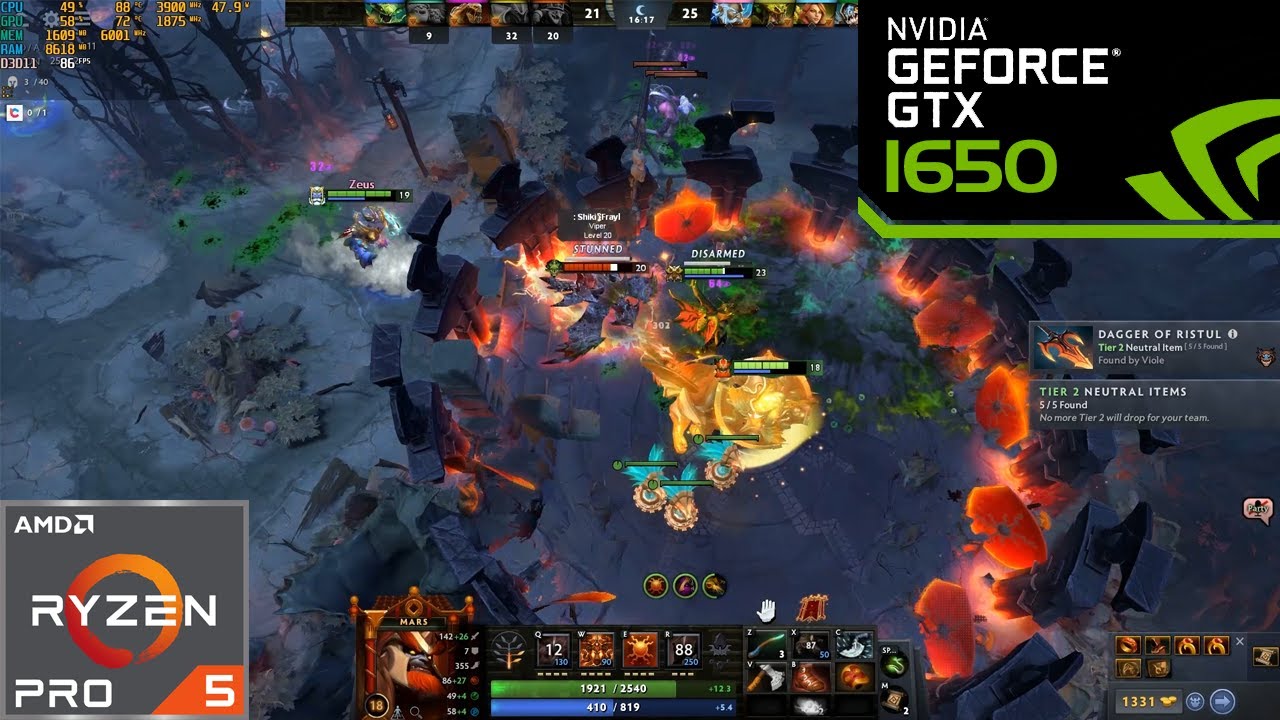 Dota 2 : GTX 1650 Super 16GB + AMD Ryzen 5 (Best Looking Graphics ...