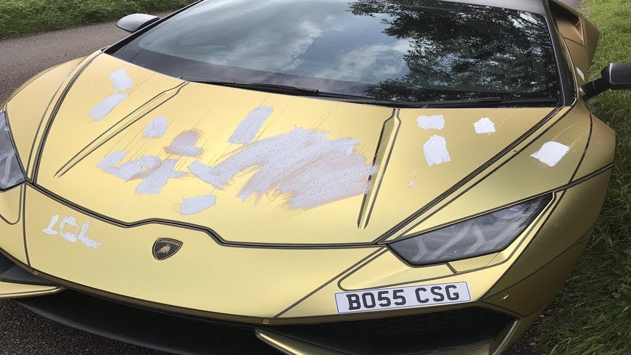 ComedyShortsGamer Lamborghini spray paint | Deji's Lamborghini spray ...