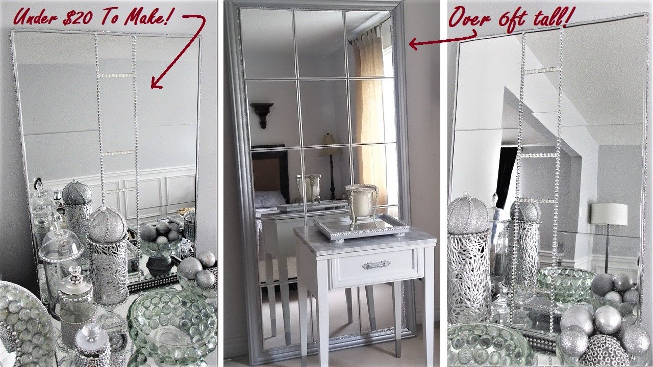 I MADE THESE HUGE MIRRORS AND SAVED HUNDREDS! | DIY Large Mirror | Glam ...