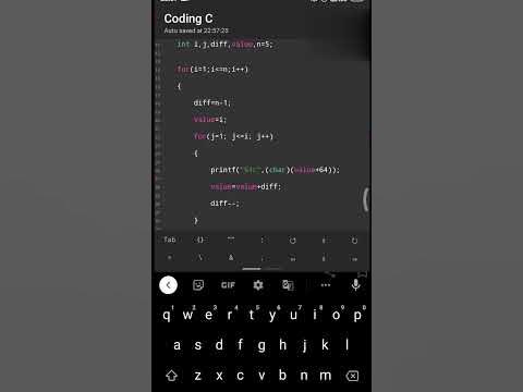 alphabet pattern in c language| Pattern in c language program - YouTube