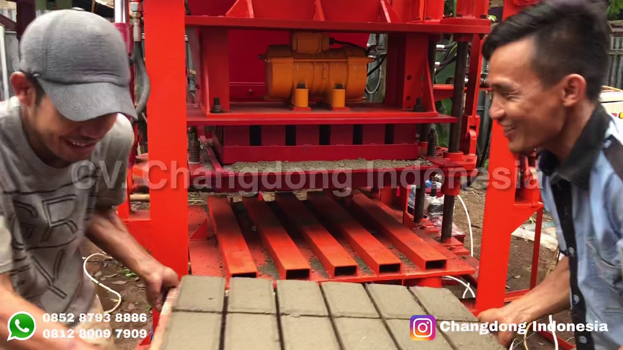 Mesin Paving Block Hydrolik Semi Otomatis - YouTube