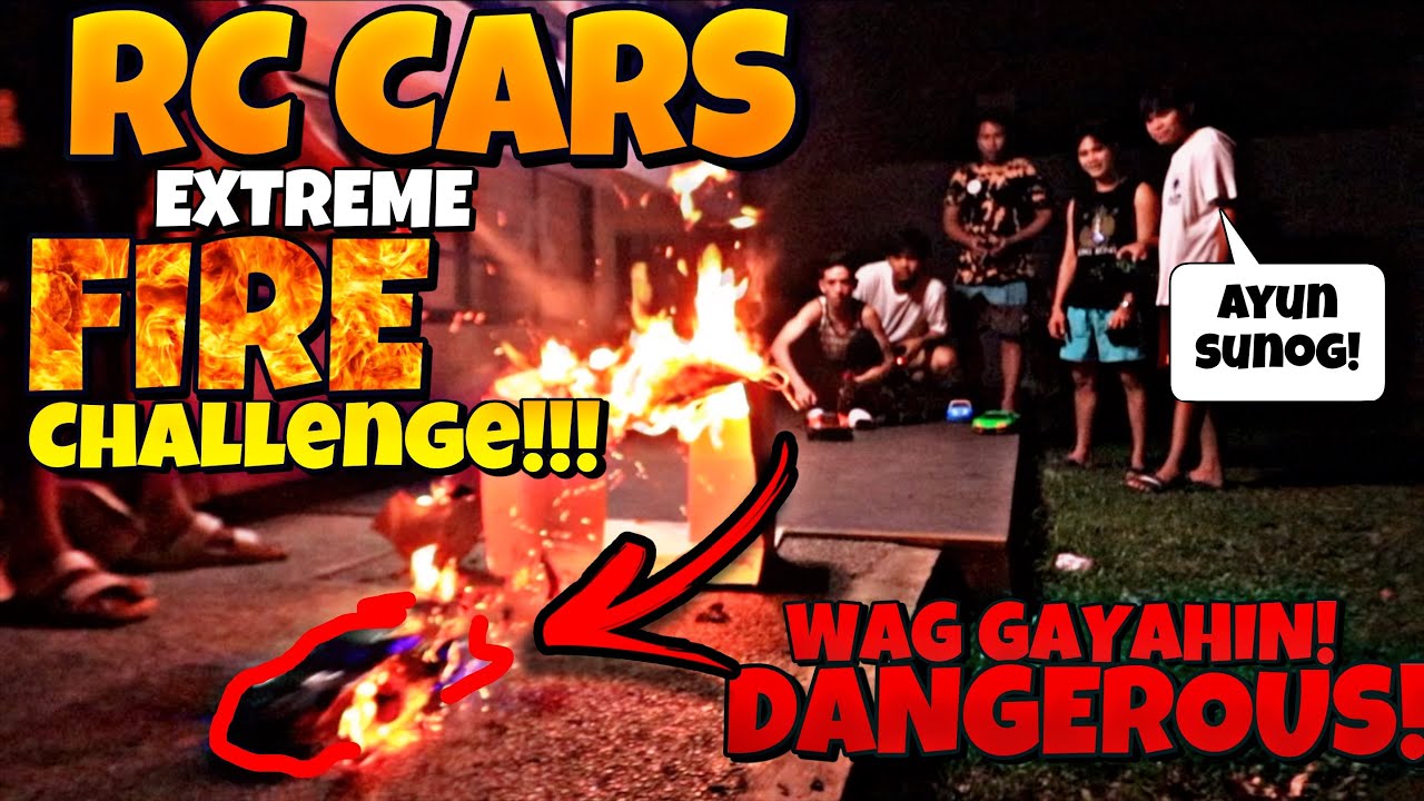 RC CAR FIRE CHALLENGE!! (BRUSKOBROS)(JEREMIYA) - YouTube