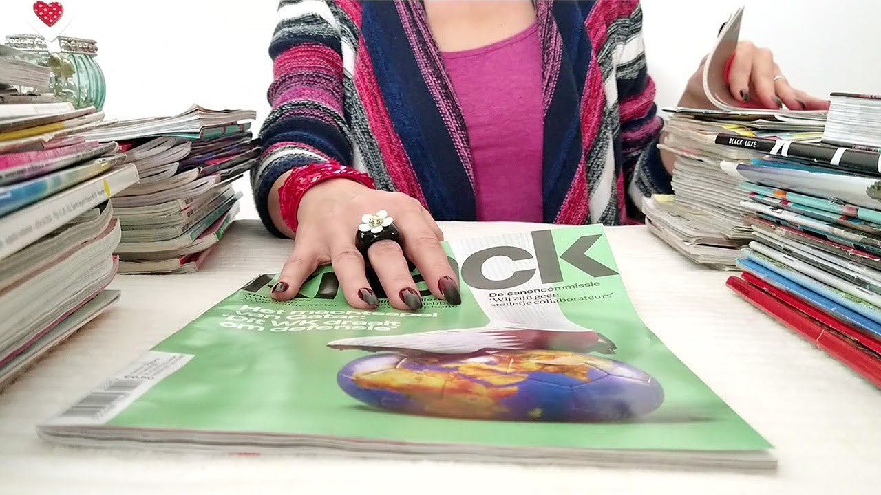 ASMR Magazine Sorting (Sticky Fingers) • No Talking - YouTube