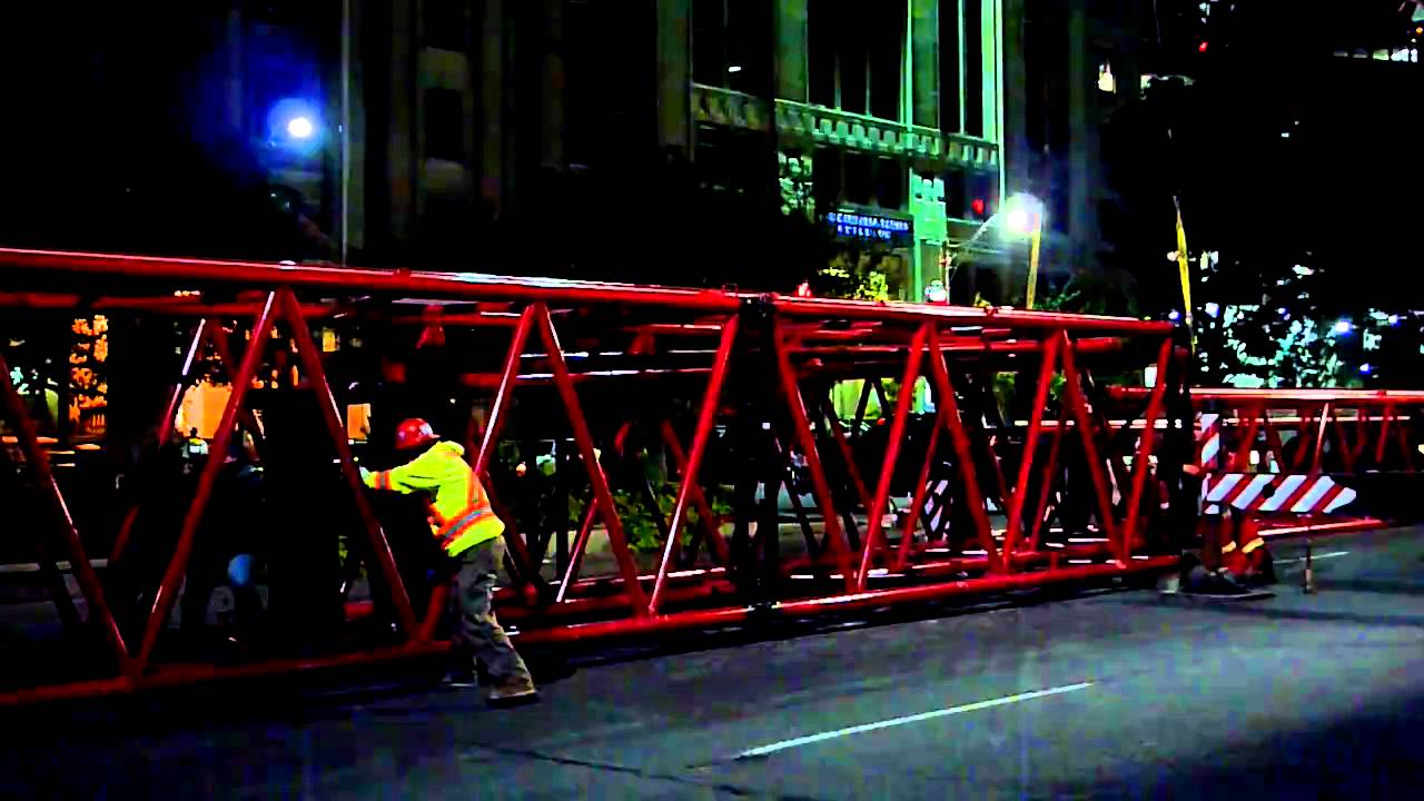 MAMMOET AC500-2 Luffing jib packing up - YouTube