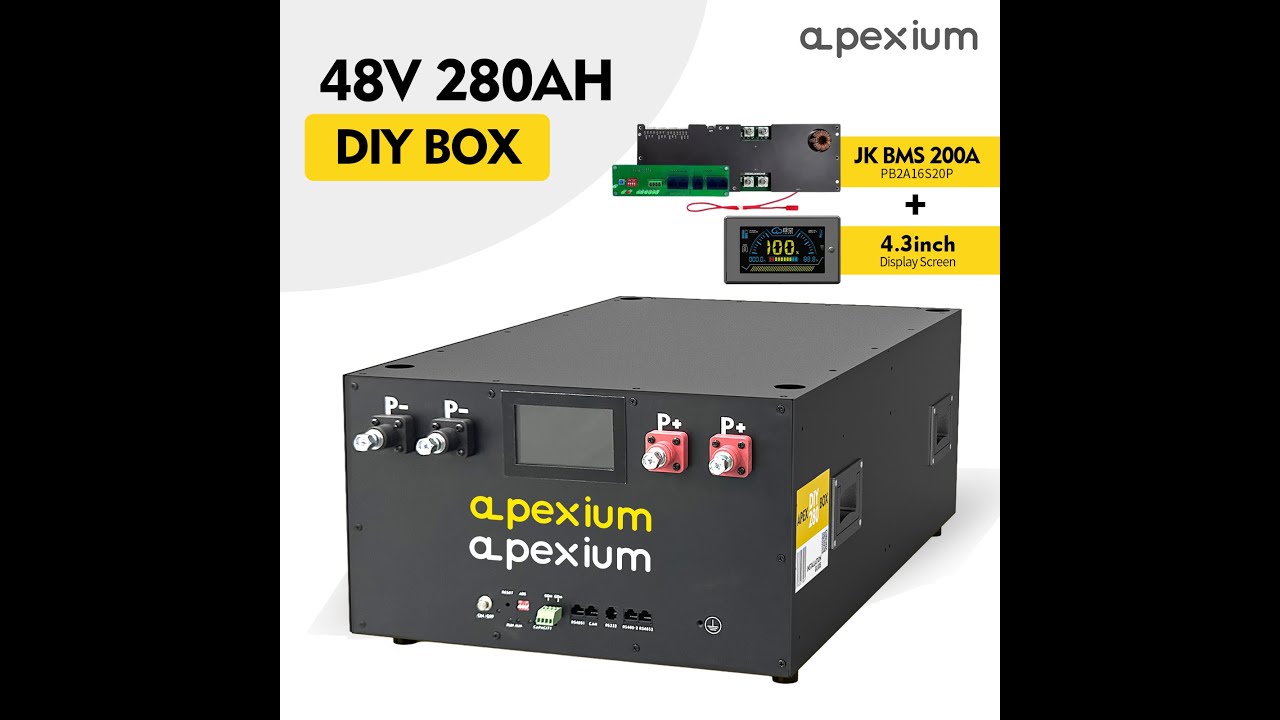 Installation for Apexium 48v 280ah DIY battery box kit with JK ...