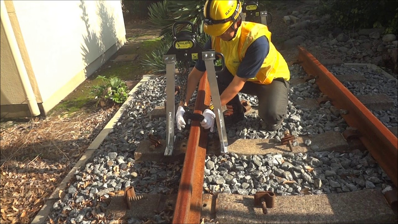 RAILMAN® Rail hand Lifter RL-1000 and RL-1500 ／レール吊上器 - YouTube