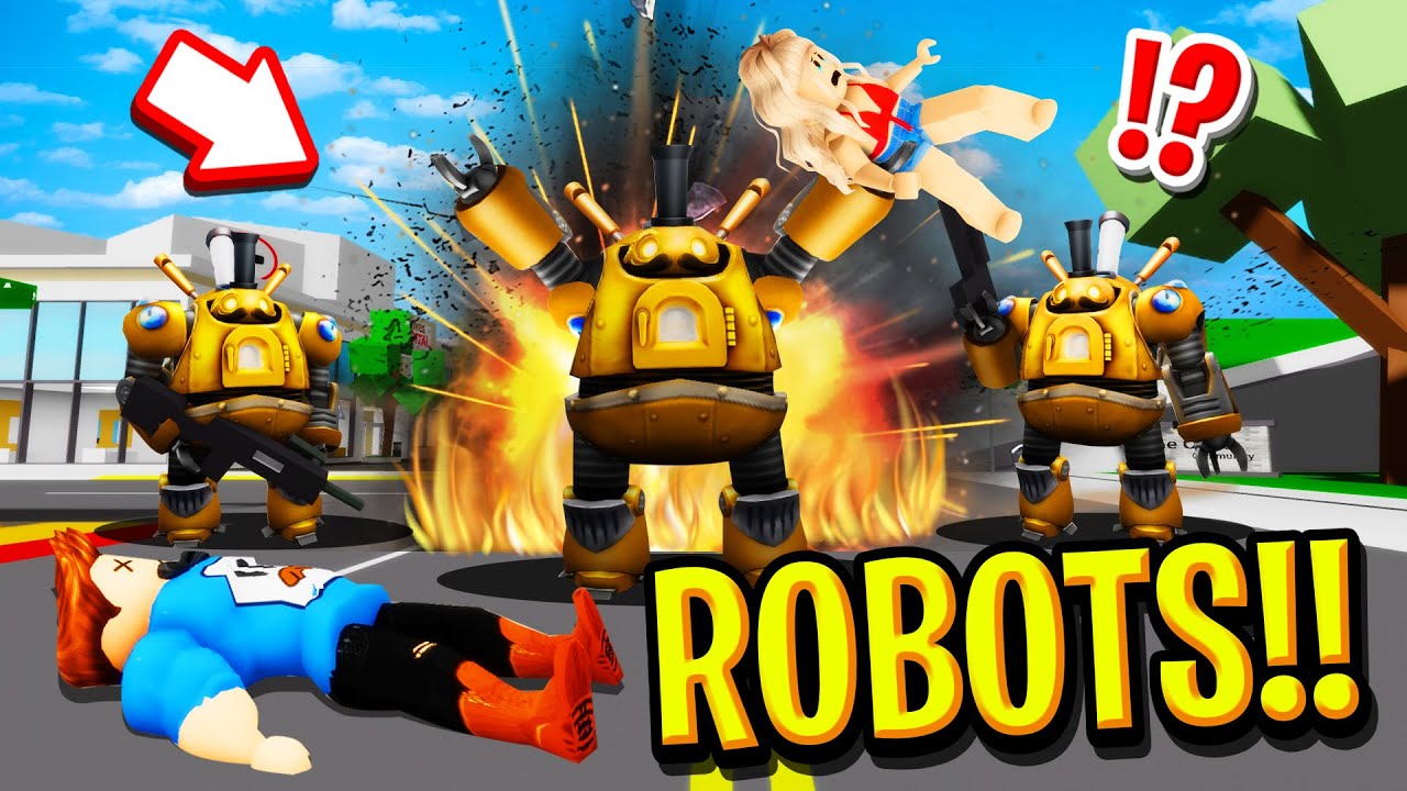 ROBOTS take over the WORLD in Roblox BROOKHAVEN RP!! - YouTube