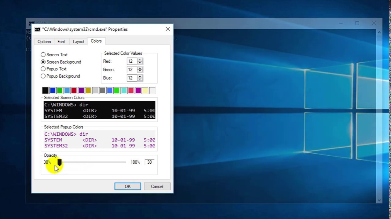 How to make cmd transparent windows 10 - YouTube