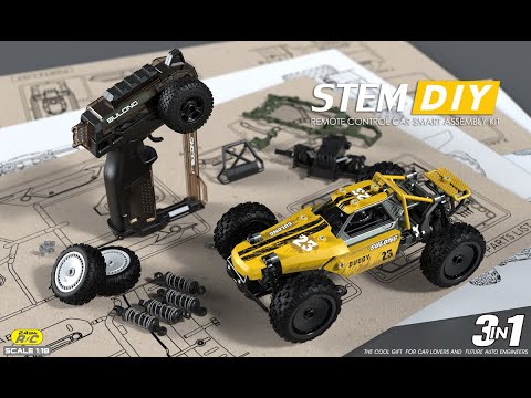 STEM DIY REMOTE CONTROL CAR SMART ASSEMBLY KIT 36PCS 1/18 - YouTube