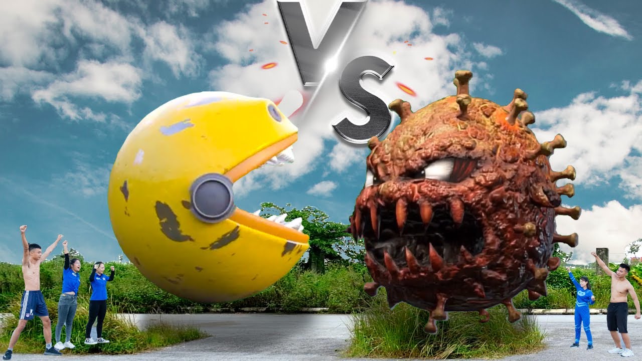 Team Pacman vs Team Virus Cocona - Hulk , Police nerrf gun Virus - YouTube