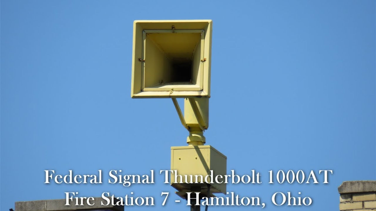 Federal Signal Thunderbolt 1000T Siren Test | Full Alert | Hamilton, OH ...