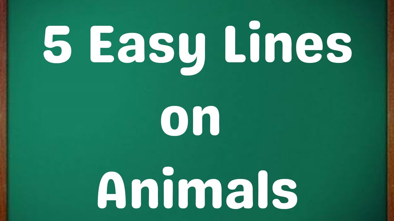5 Lines on Animals in English || 5 Lines Essay on Animals - YouTube