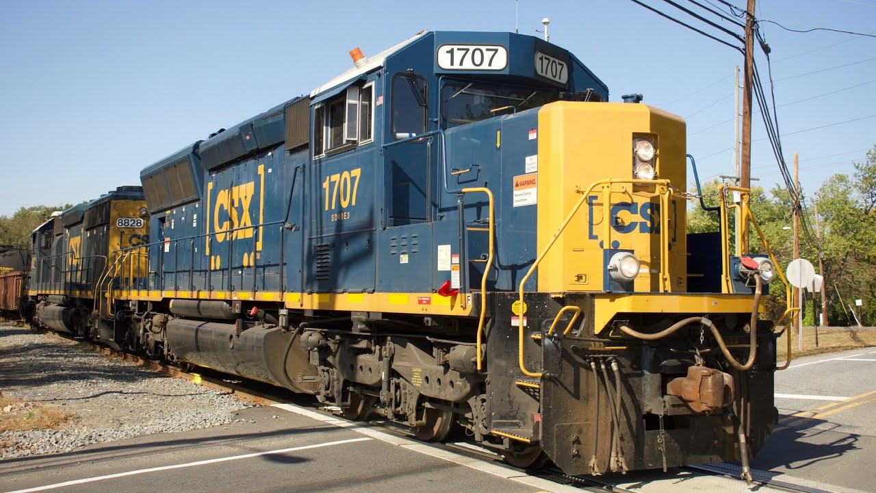 Conrail CA-11 @ Bridgeport, NJ, with a CSX SD40E3 Leader - YouTube