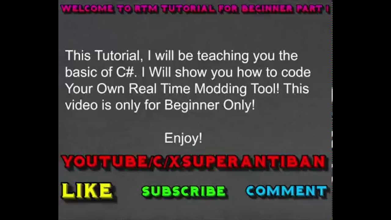 [C#/Tutorial] How To Code RTM Tool For Beginner Part 1 - YouTube