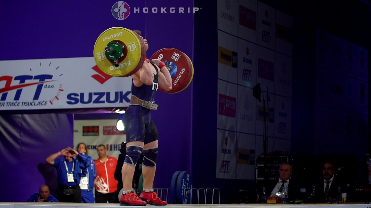 Mirko Zanni (69) - 162kg Clean and Jerk @ 2017 European Championships ...