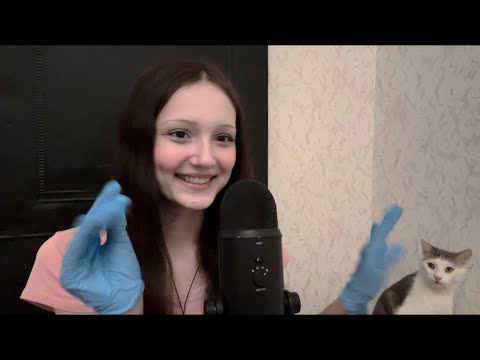 my first asmr video in English-tapping,gloves,triggers 🦄 