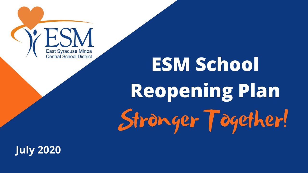 ESM School Reopening Plan Message Jul 31, 2020 - YouTube