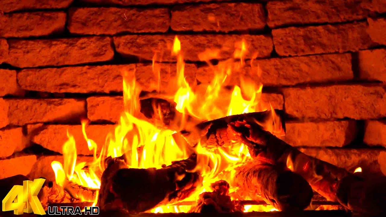 🔥 Perfect Fireplace Burning for Relaxation🔥 4K Relaxing Fireplace ...