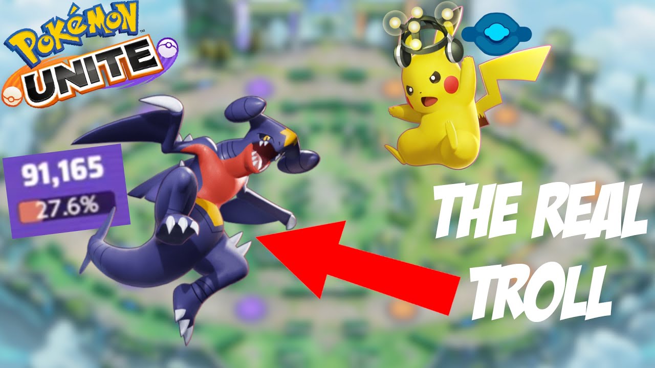 How Garchomp TROLLED More than Exp Share Jungle Pikachu - Pokemon Unite ...
