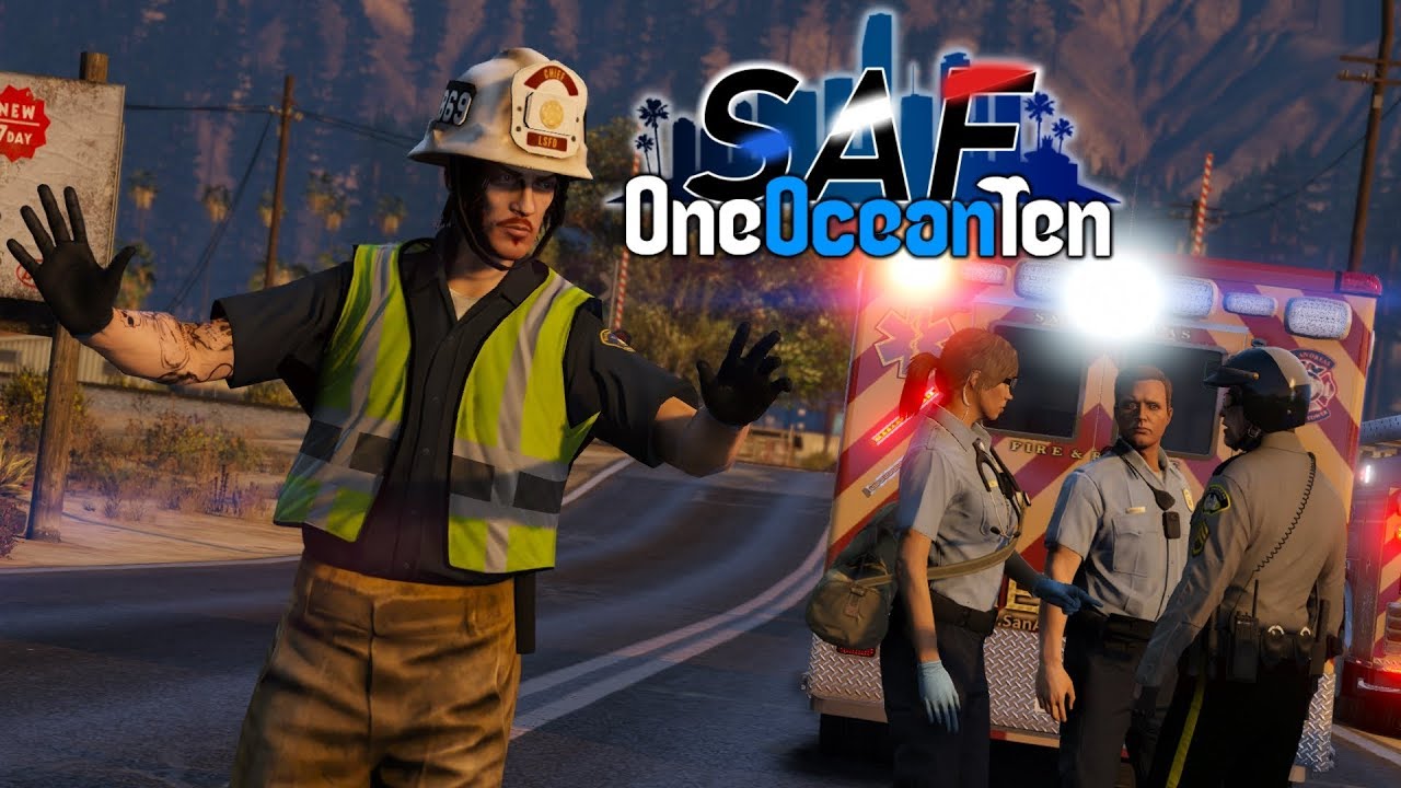 SA'F #225 - Firefighter Struck By Car! | GTA V RP - YouTube