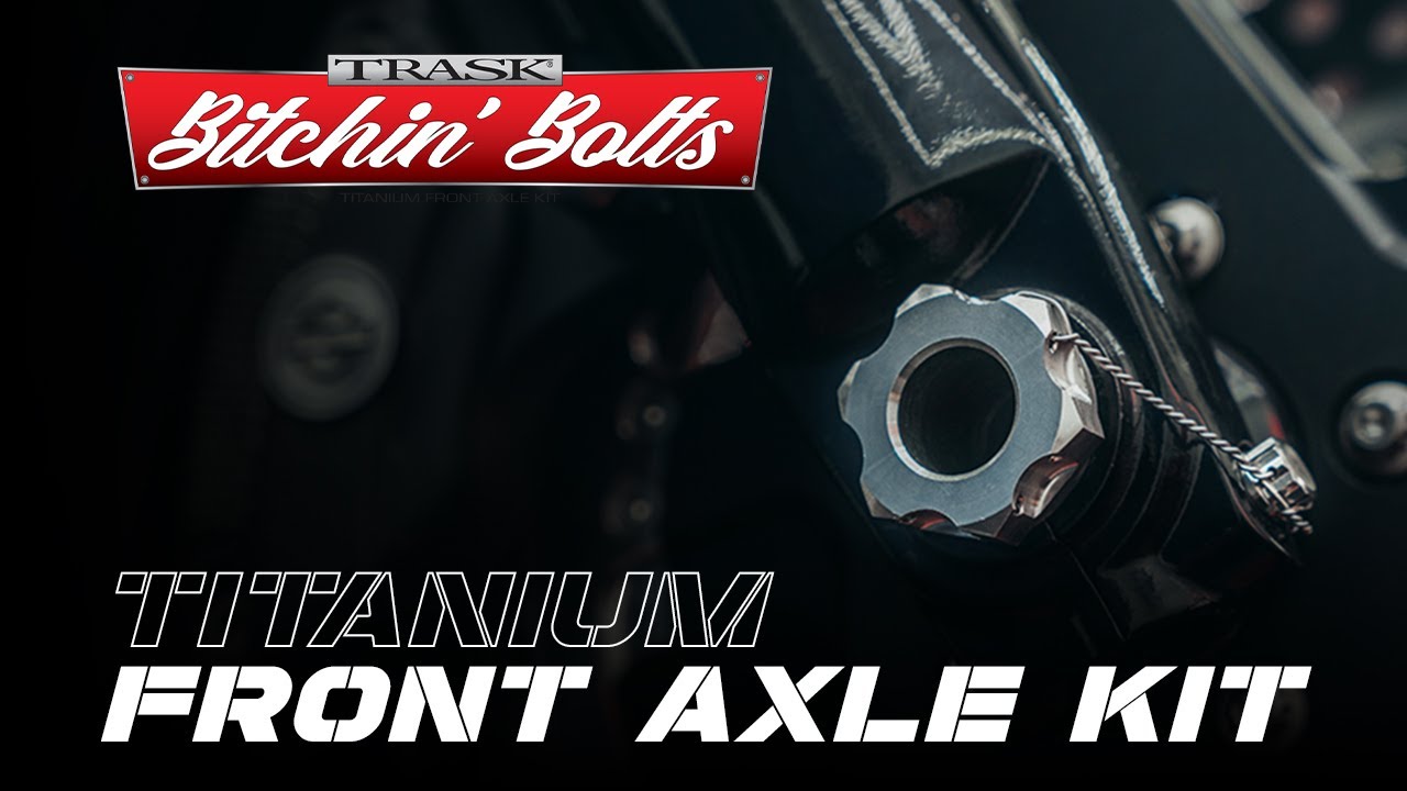 HOW TO INSTALL: TRASK TITANIUM FRONT AXLE ( 08+ BAGGER ) - YouTube