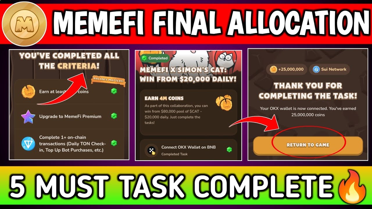 MEMEFI Airdrop Final STEPS ️ before listing | Memefi Airdrop Allocation ...