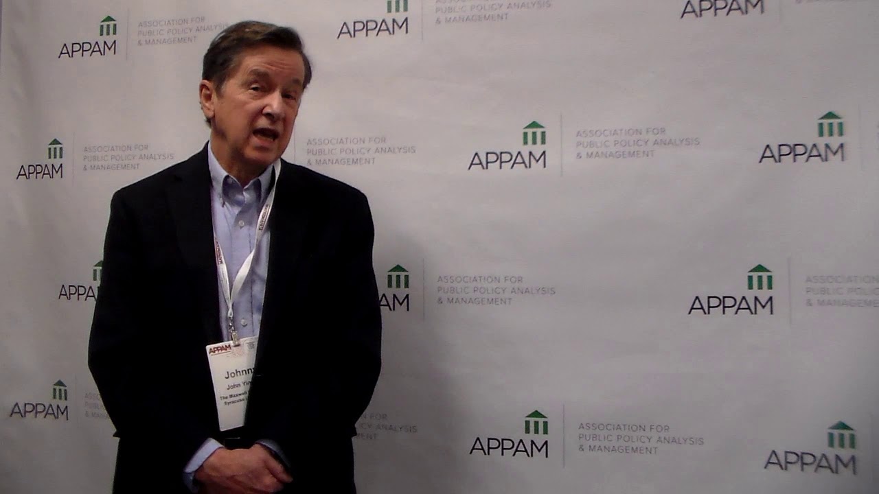 John Yinger, Steven D. Gold Award Winner | 2017 Fall Research ...